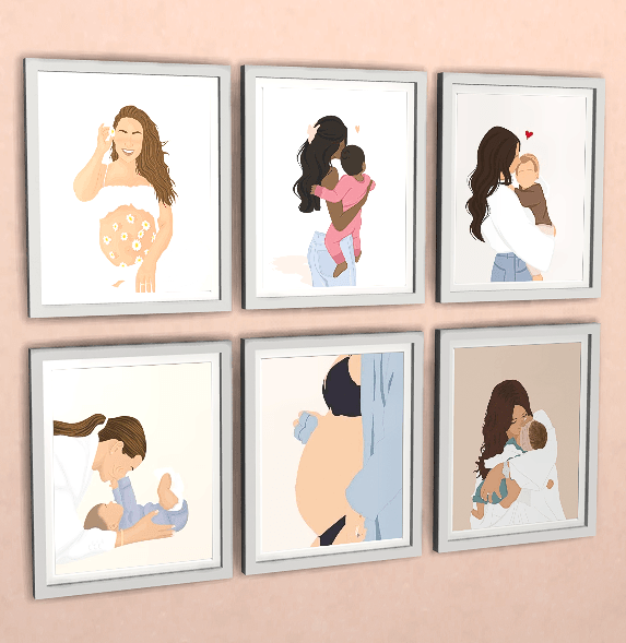 Expecting a baby! Paintwall 3 - Gallery - The Sims 4 Build / Buy - CurseForge