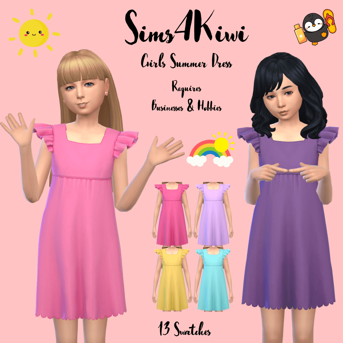 Girls Summer Dress - Gallery - The Sims 4 Create a Sim - CurseForge