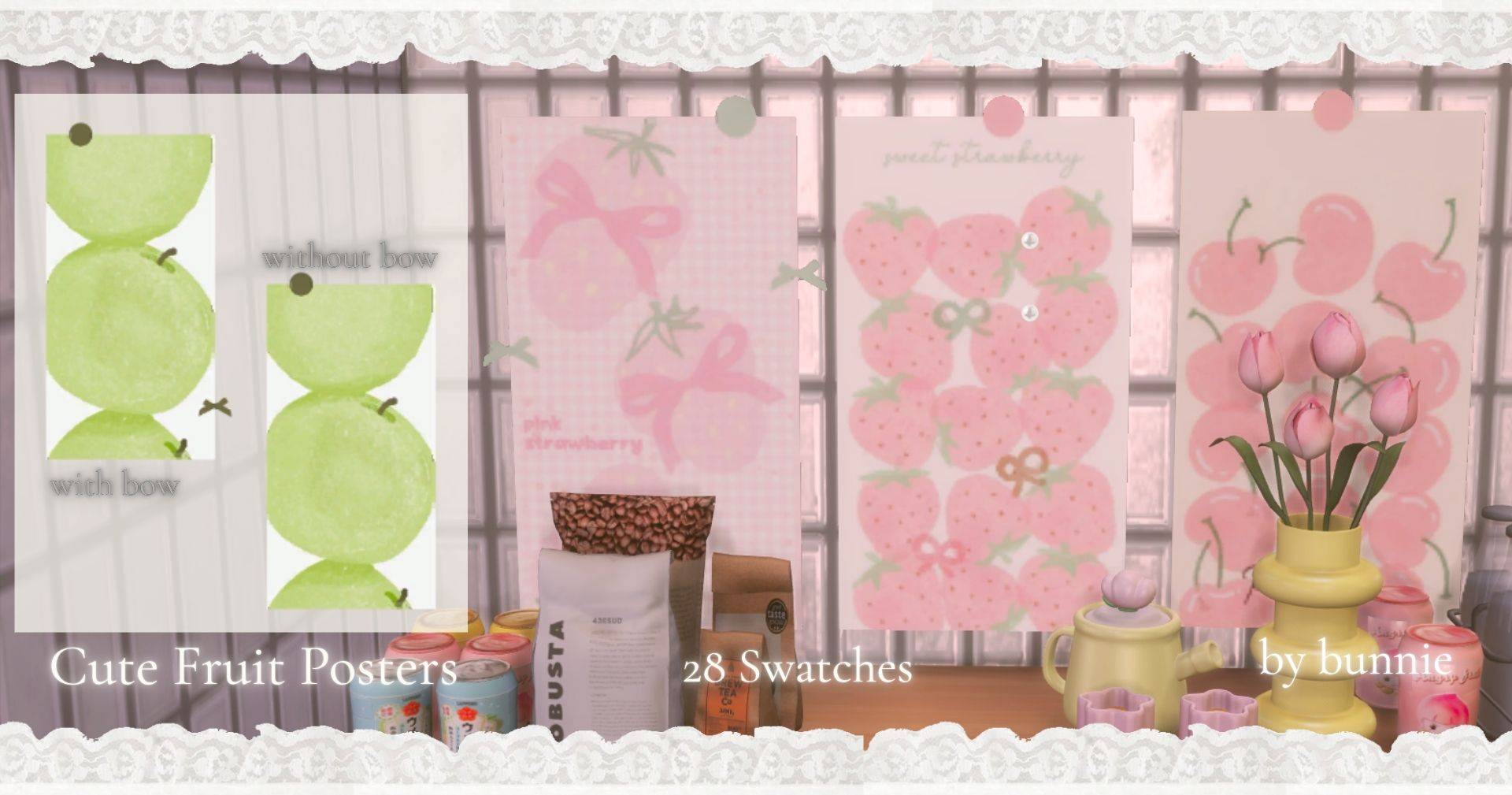 Cute Fruit Posters - Gallery - The Sims 4 Build / Buy - CurseForge