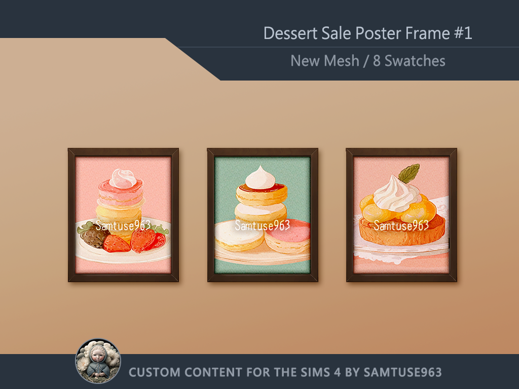 Dessert Sale Poster Frame #1 Samtuse963 - The Sims 4 Build / Buy ...