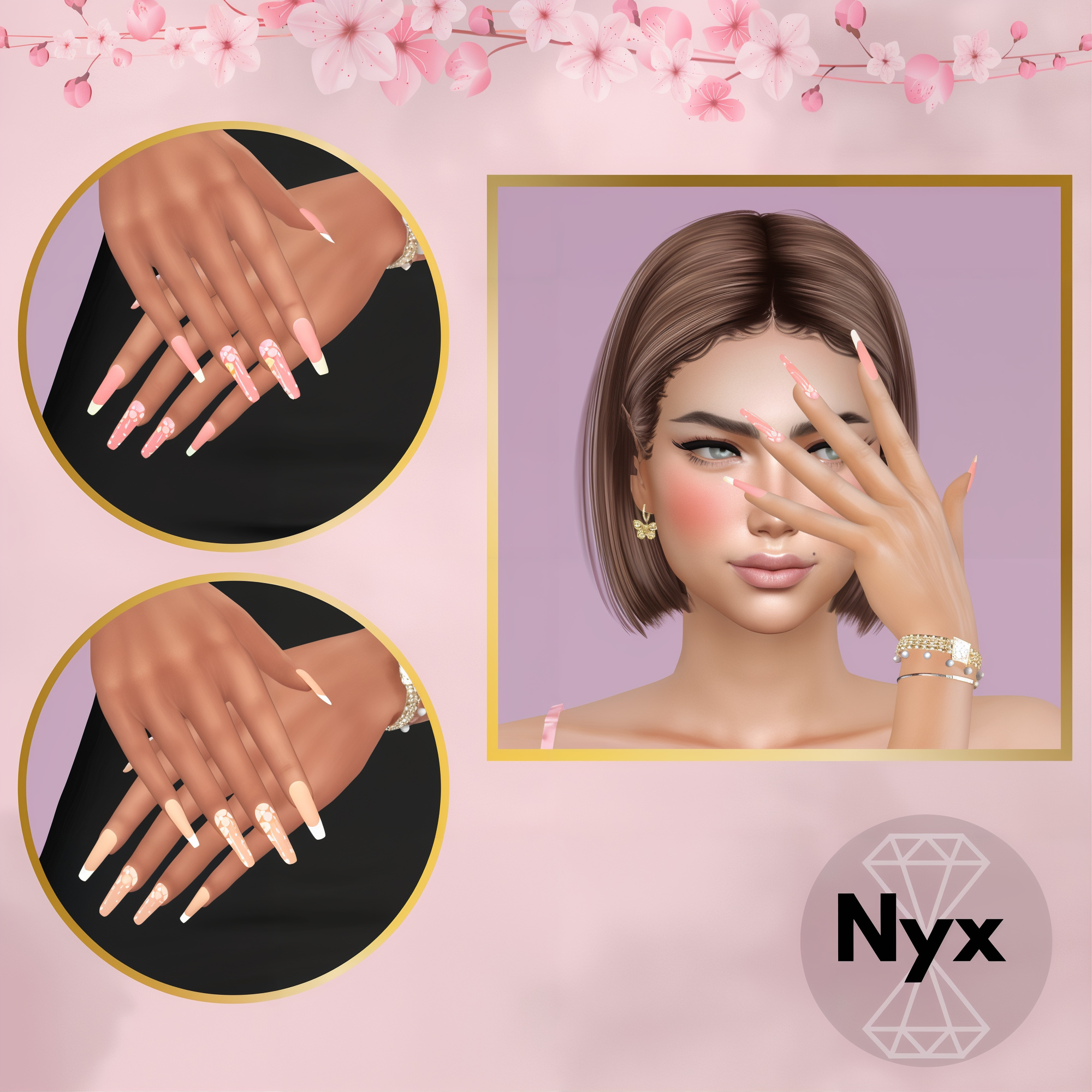 Spring nails set 30 - The Sims 4 Create a Sim - CurseForge