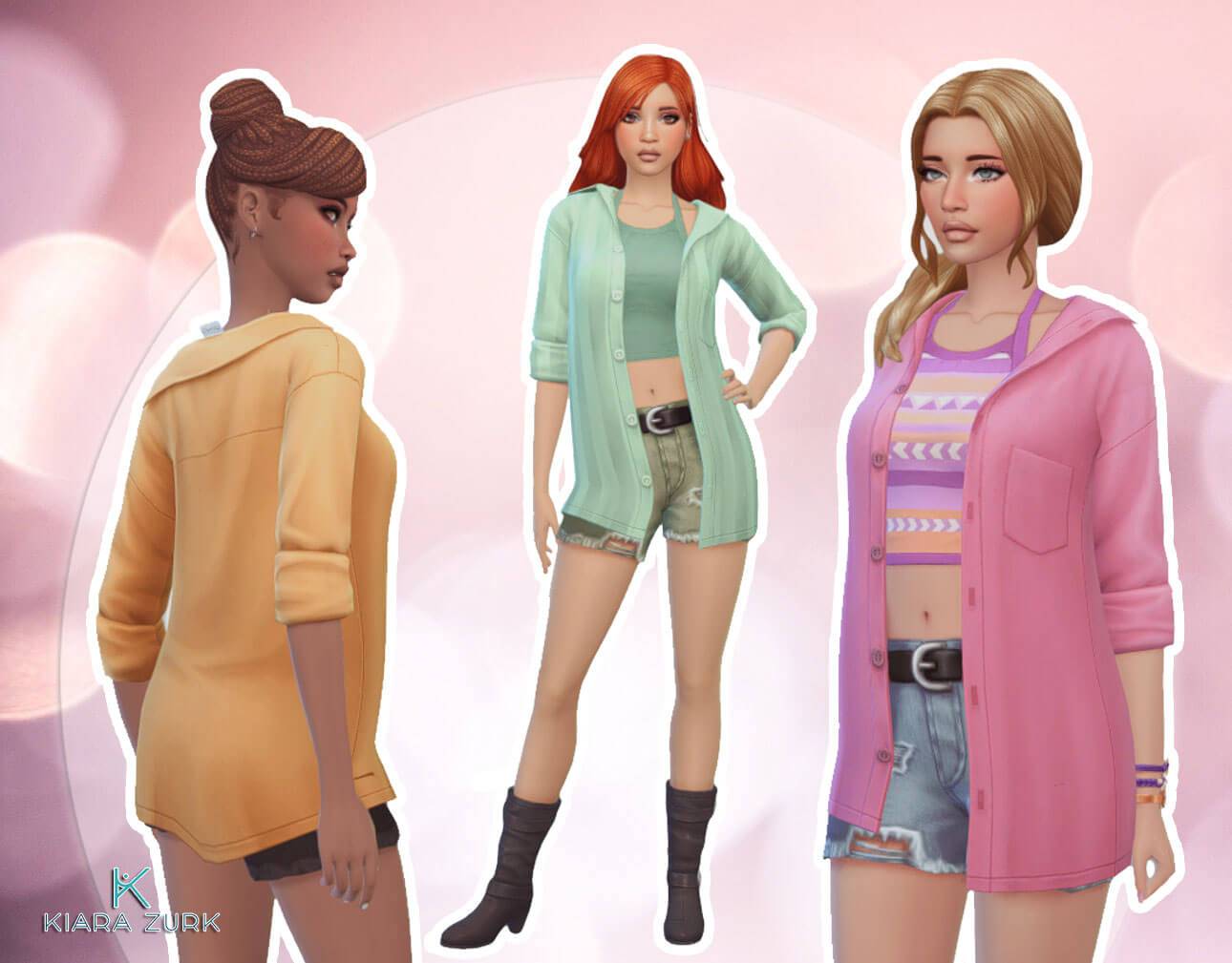 Open Shirt Set - Gallery - The Sims 4 Create a Sim - CurseForge