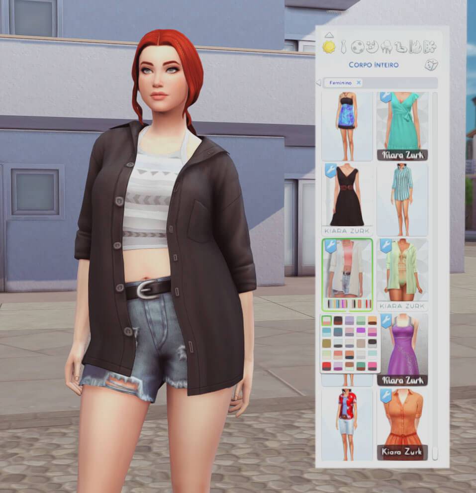 Open Shirt Set - Gallery - The Sims 4 Create a Sim - CurseForge