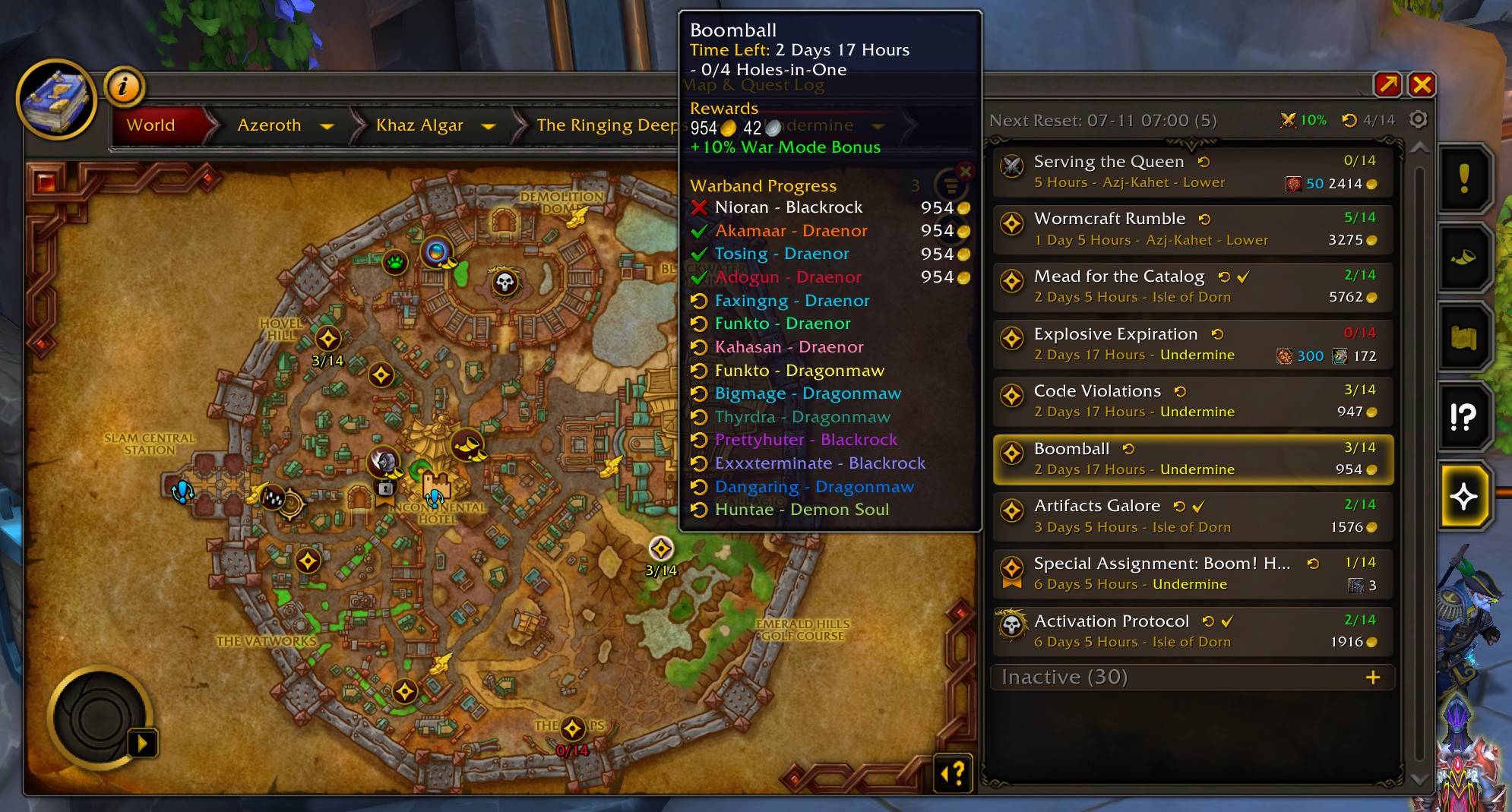 WarbandWorldQuest - Multi-character World Quests Tracker : Map, Coords, Compasses : World of ...