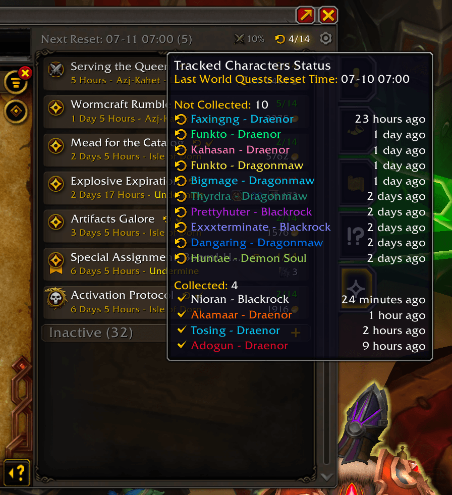 WarbandWorldQuest - Multi-character World Quests Tracker - World of ...