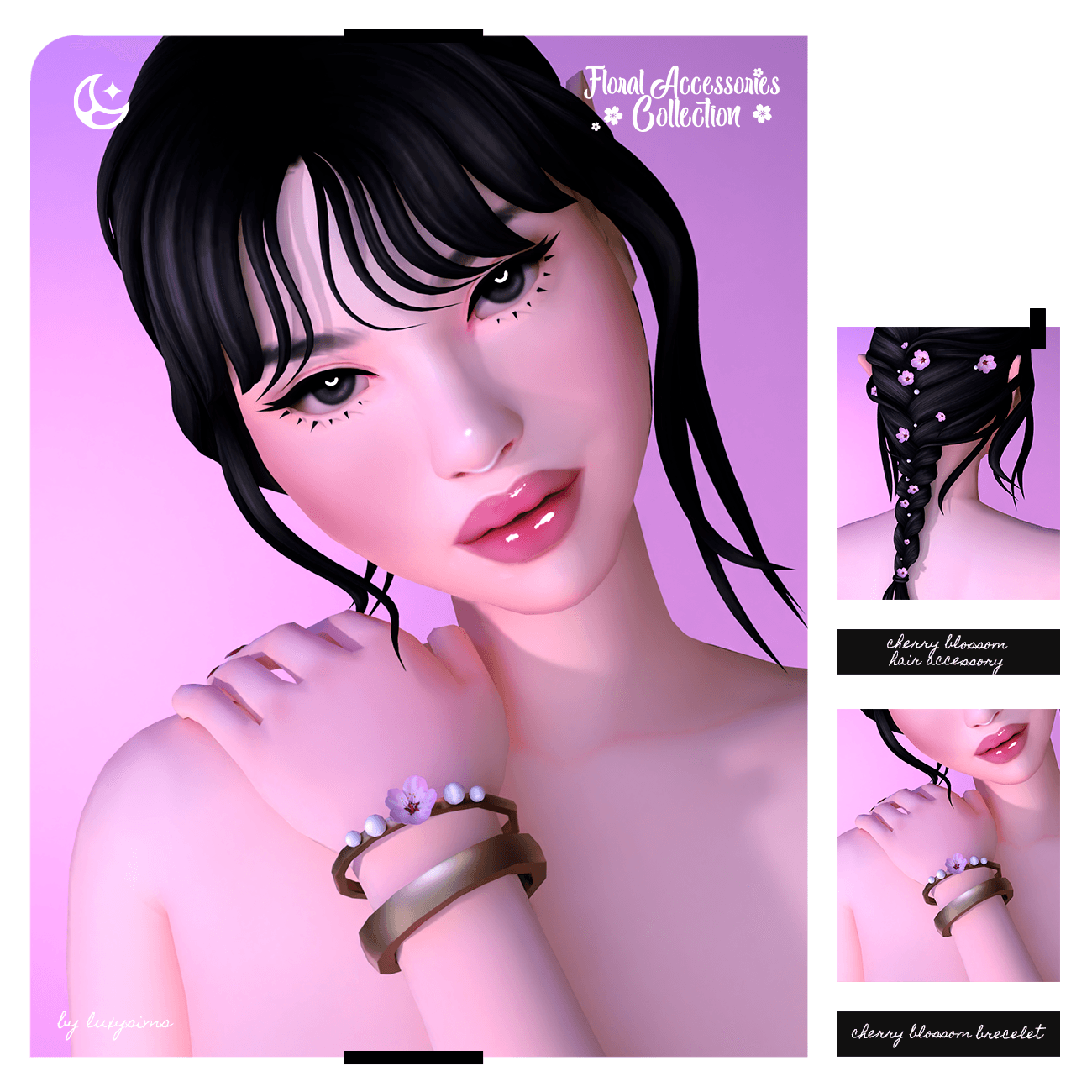Cherry Blossom Bracelet - Floral Accessories Collection - The Sims 4 Create a Sim - CurseForge