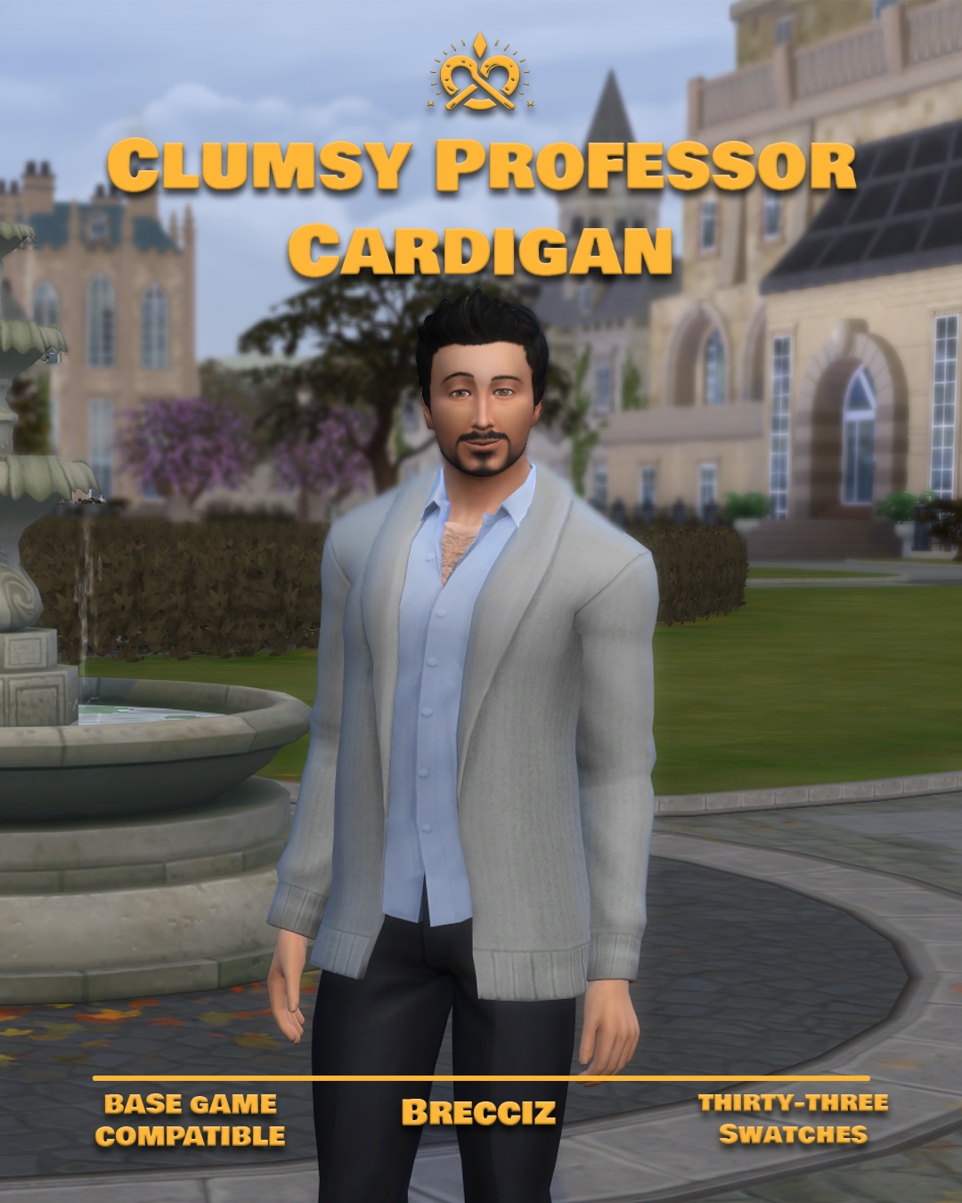Clumsy professor cardigan for men - The Sims 4 Create a Sim - CurseForge
