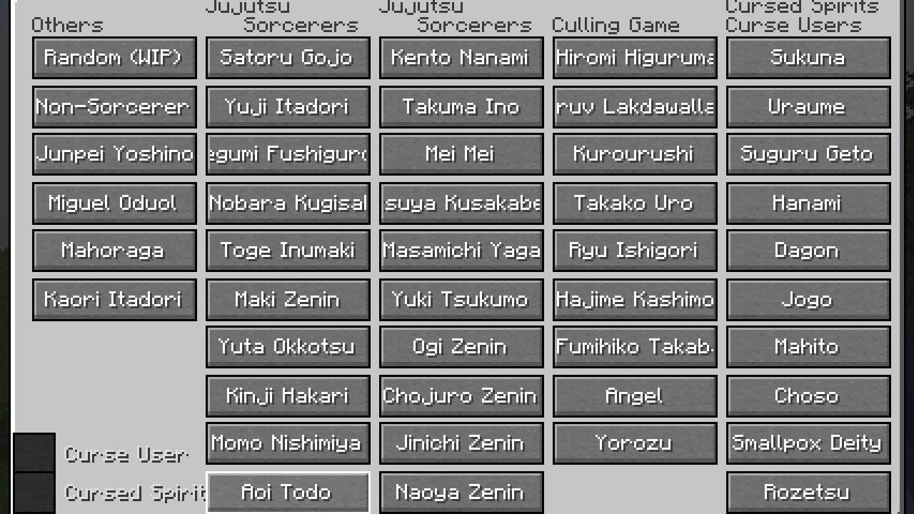 Jujutsu Craft (Sorcery Fight) - Gallery - Minecraft Mods - CurseForge