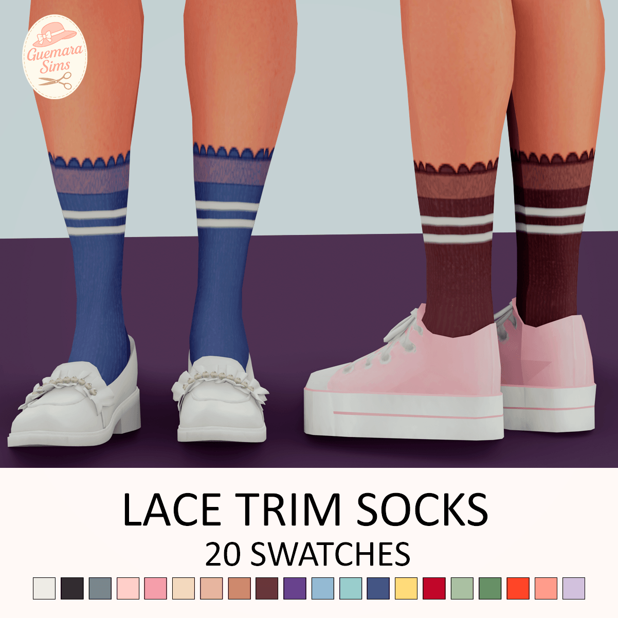 Lace Trim Socks - Gallery - The Sims 4 Create a Sim - CurseForge
