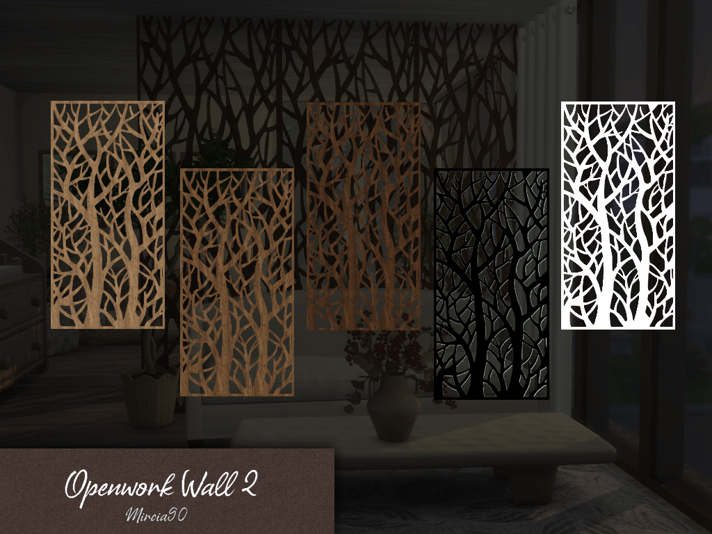 Openwork Wall 2 [glass wall] - Gallery - The Sims 4 Build / Buy ...