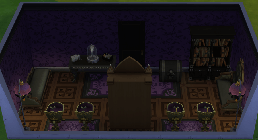 Vampire Bedroom for 4 in Black and Purple - Gallery - The Sims 4 Rooms ...