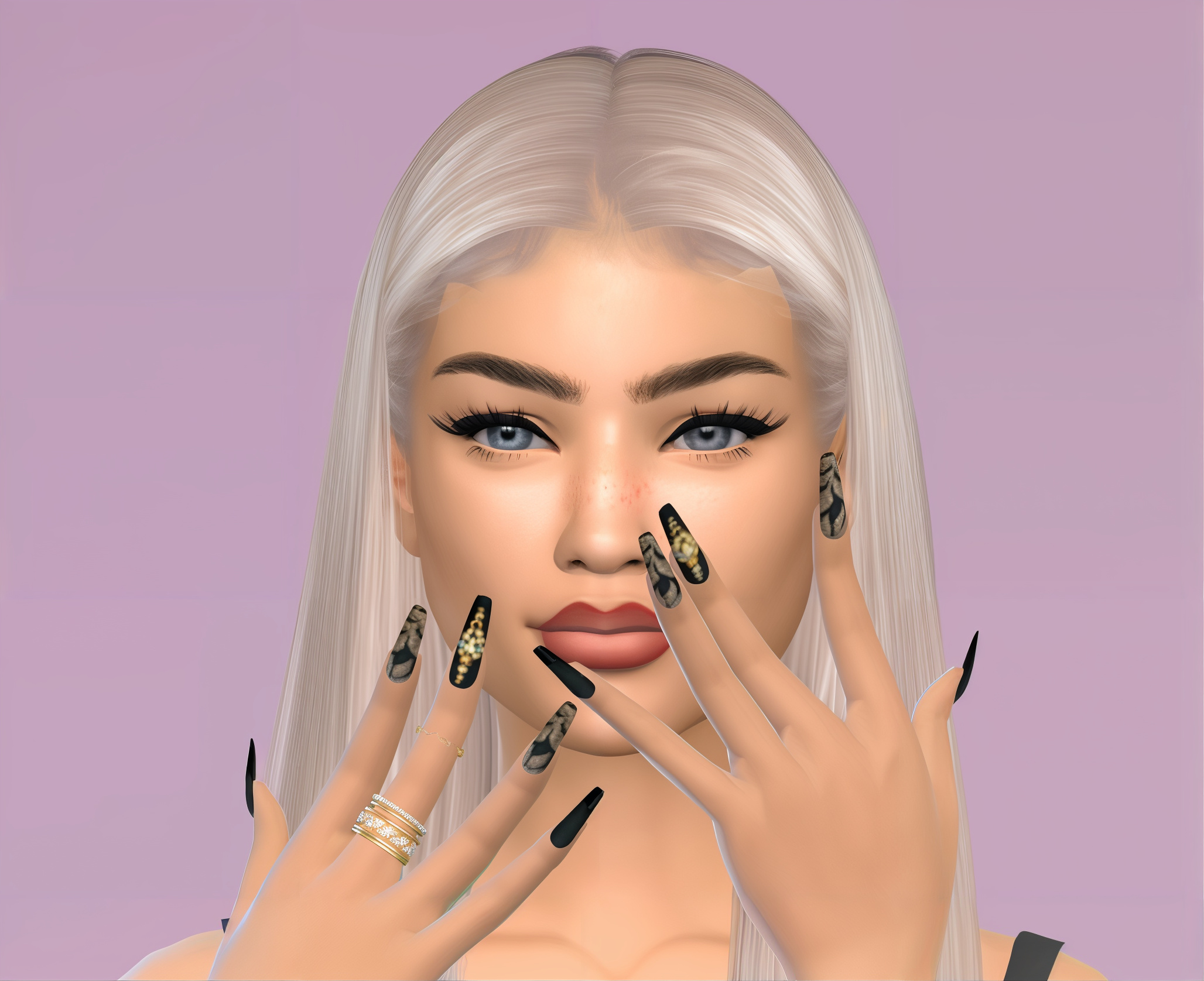Glitter nails set 42 - Gallery - The Sims 4 Create a Sim - CurseForge