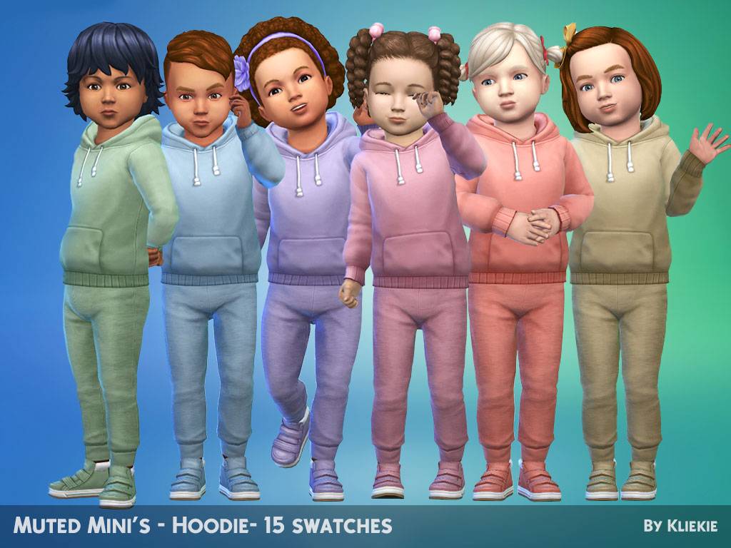 Muted Mini's: Hoodie | 15 Soft Swatches - Maxis Match | Base Game ...