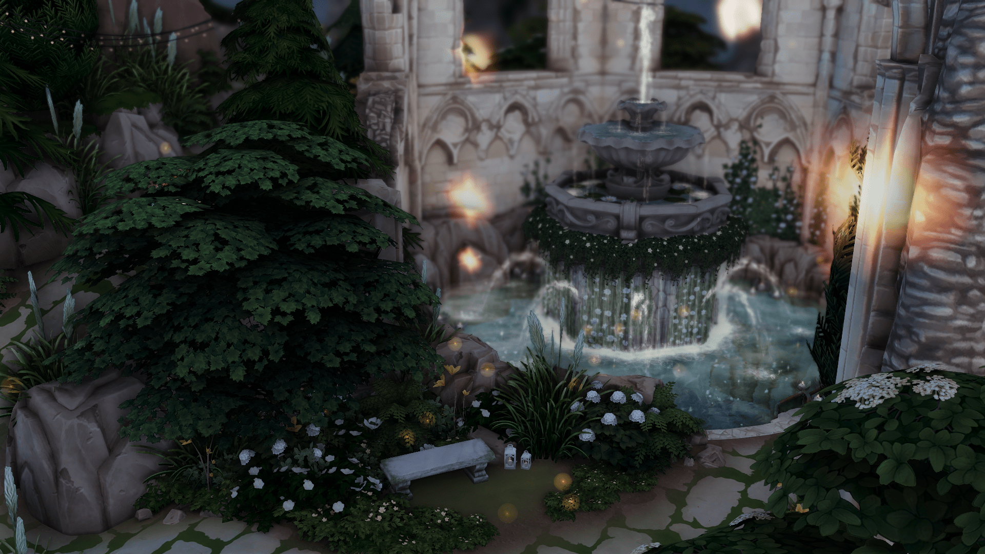 Rhysand’s Enchanted Secret Garden | Night Court | ACOTAR Sims 4 Build ...