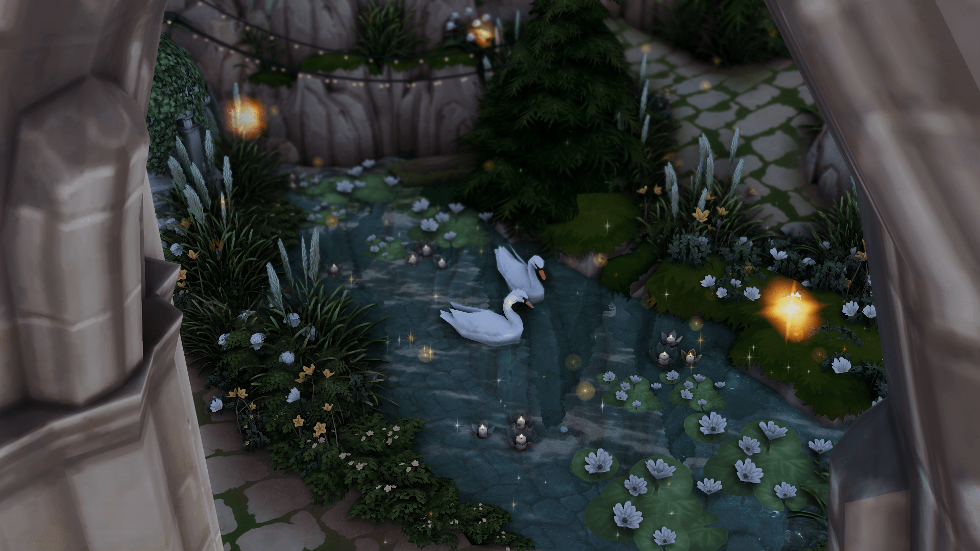 Rhysand’s Enchanted Secret Garden | Night Court | ACOTAR Sims 4 Build ...