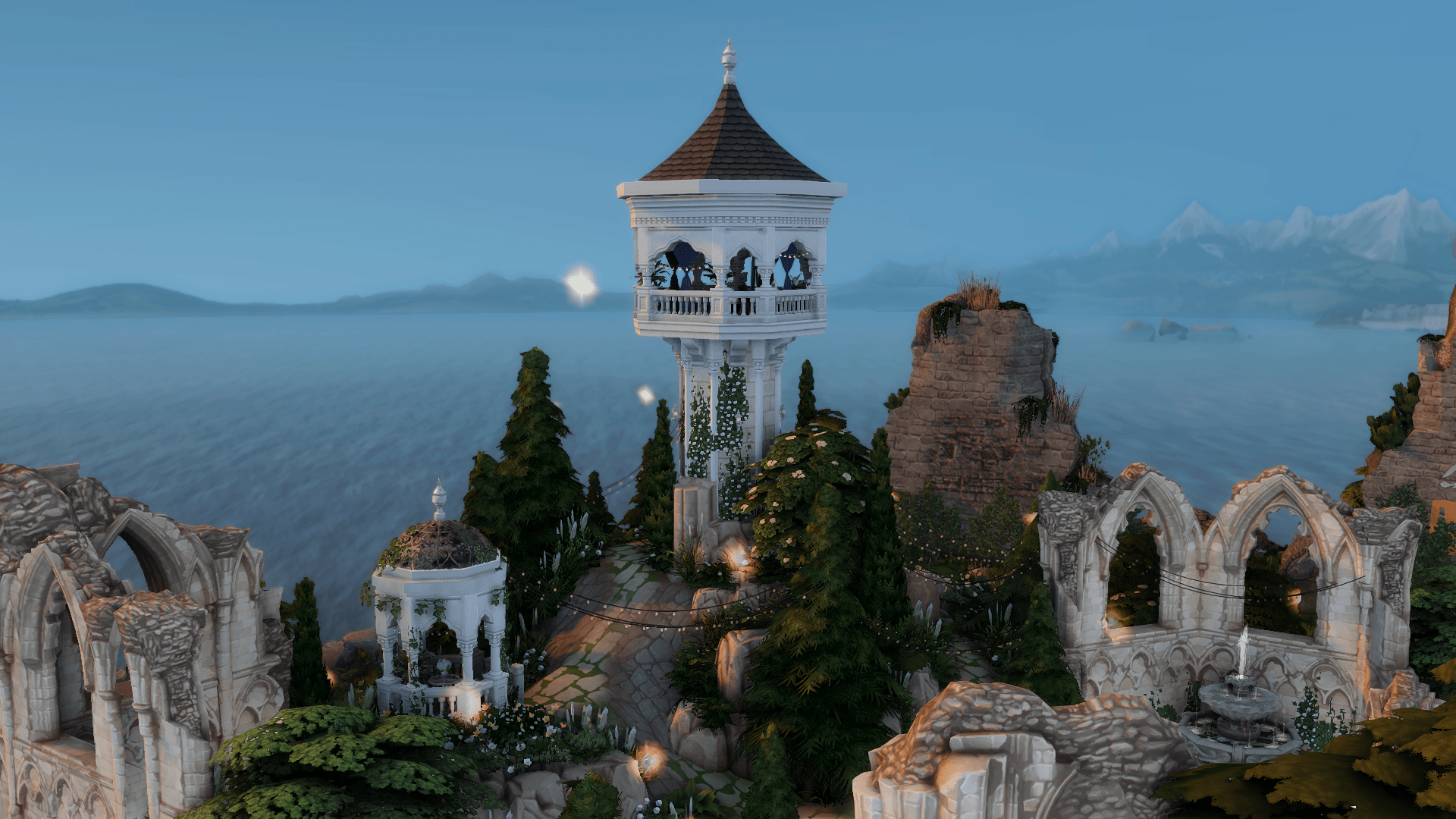 Rhysand’s Enchanted Secret Garden | Night Court | ACOTAR Sims 4 Build ...