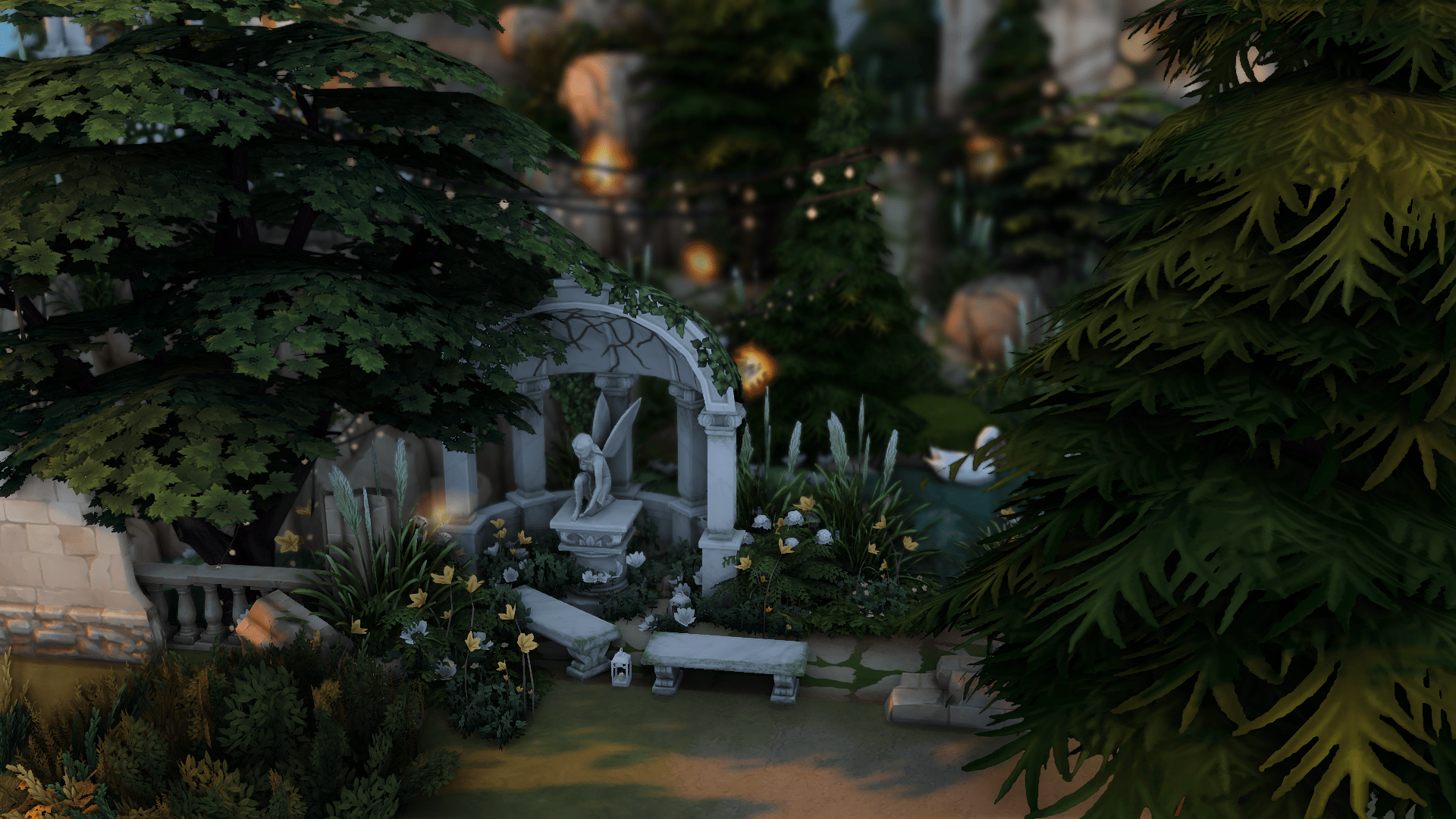 Rhysand’s Enchanted Secret Garden | Night Court | ACOTAR Sims 4 Build ...