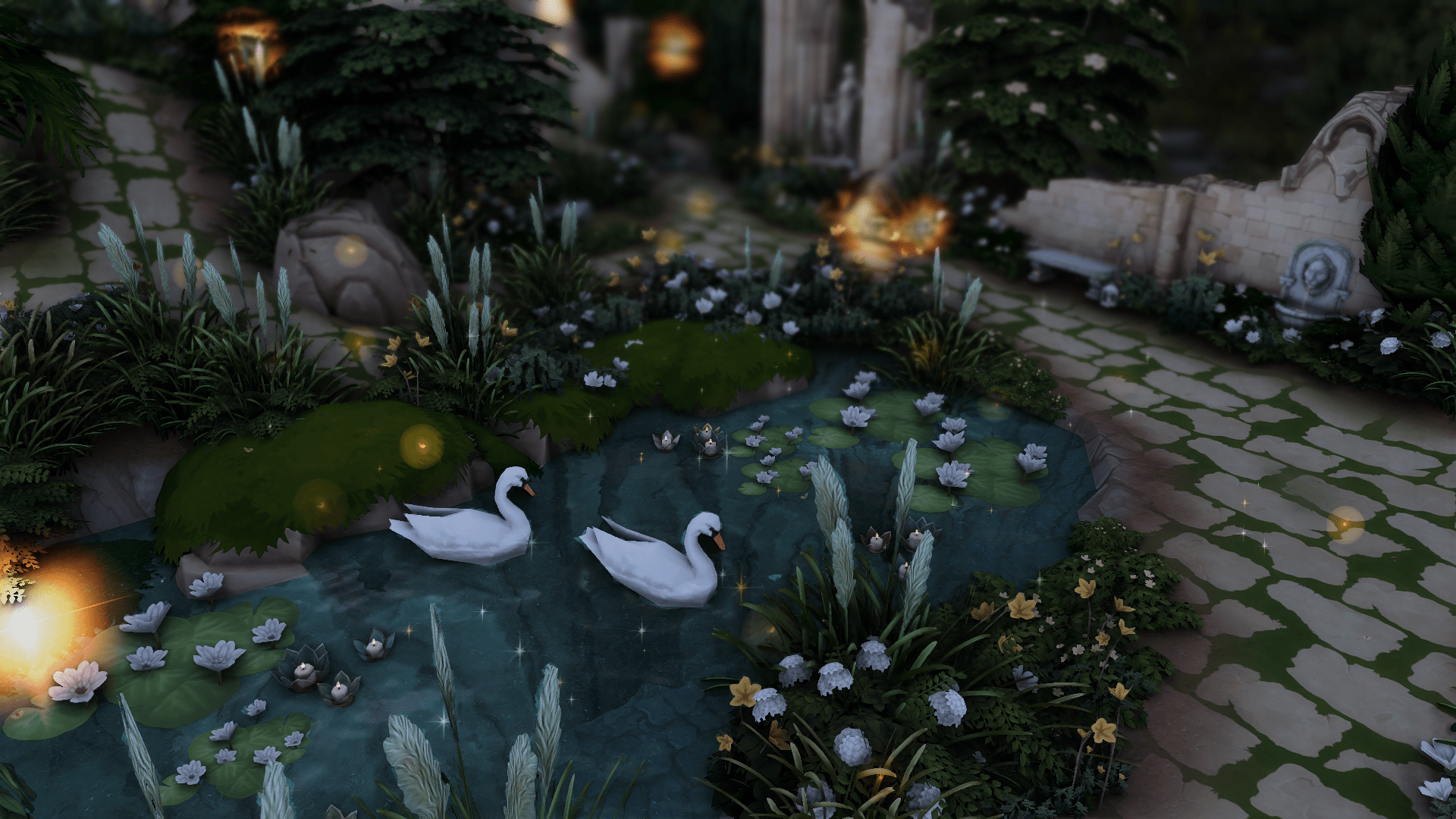 Rhysand’s Enchanted Secret Garden | Night Court | ACOTAR Sims 4 Build ...