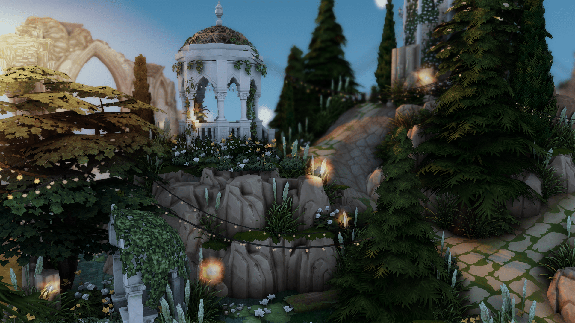 Rhysand’s Enchanted Secret Garden | Night Court | ACOTAR Sims 4 Build ...