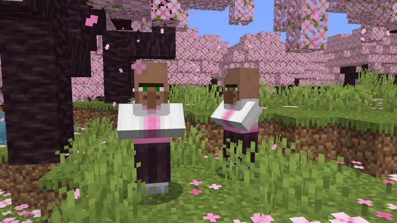 Cherry Blossom Villagers - Minecraft Bedrock Texture Packs - CurseForge