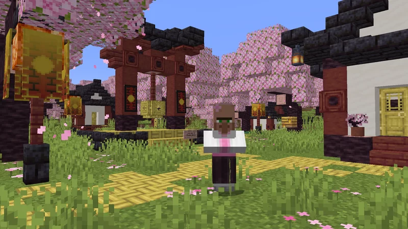 Cherry Blossom Villagers - Gallery - Minecraft Bedrock Texture Packs ...