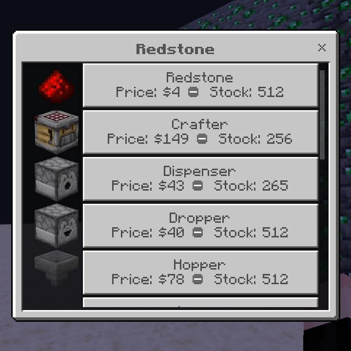 Advanced Economy Shop - Gallery - Minecraft Bedrock Scripts - CurseForge