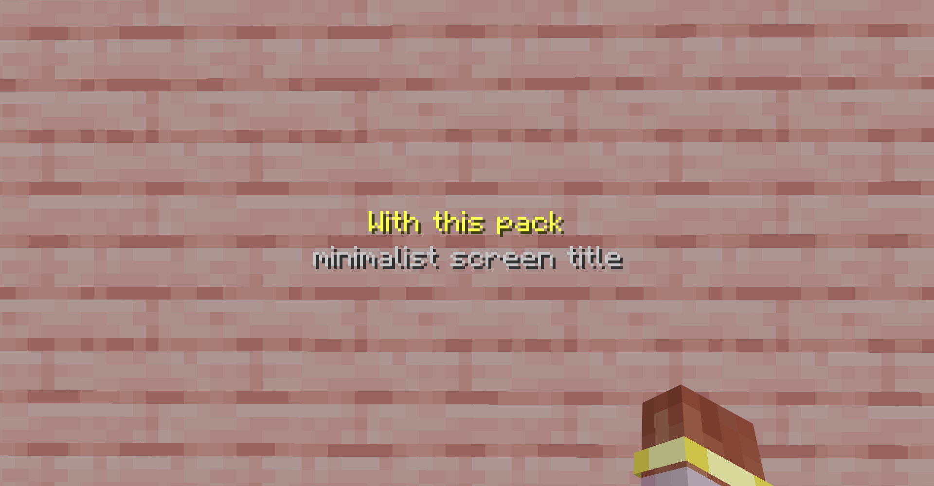 Minimalist screen title & subtitle - Gallery - Minecraft Bedrock Texture Packs - CurseForge