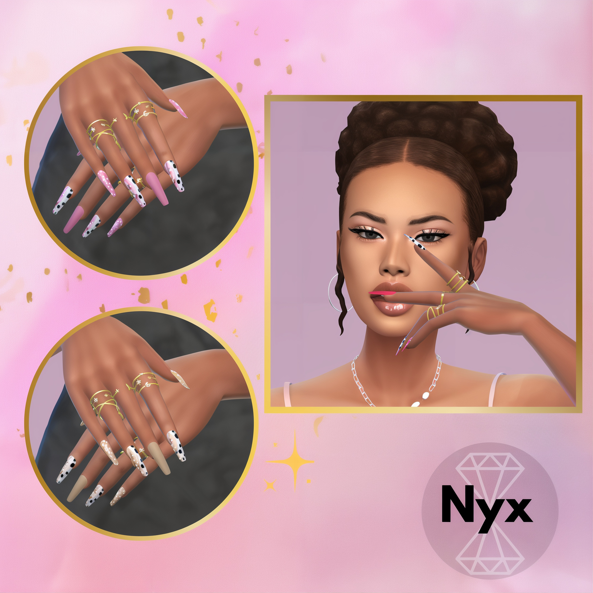 Abstract nails set 51 - The Sims 4 Create a Sim - CurseForge