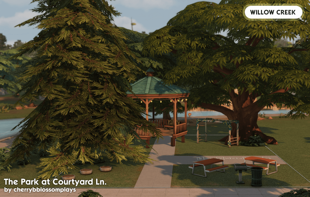 the park at courtyard ln. - Gallery - The Sims 4 Rooms / Lots - CurseForge