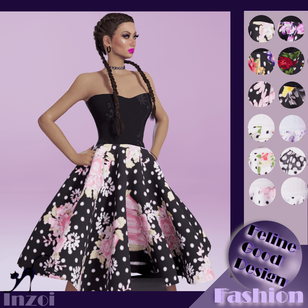 FGD BETTY formal Dress - floral - Gallery - inZOI Create a Zoi - CurseForge