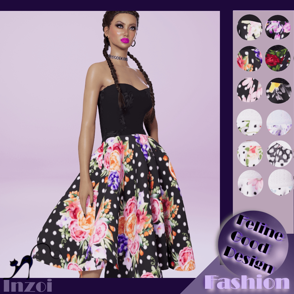 FGD BETTY formal Dress - floral - Gallery - inZOI Create a Zoi - CurseForge
