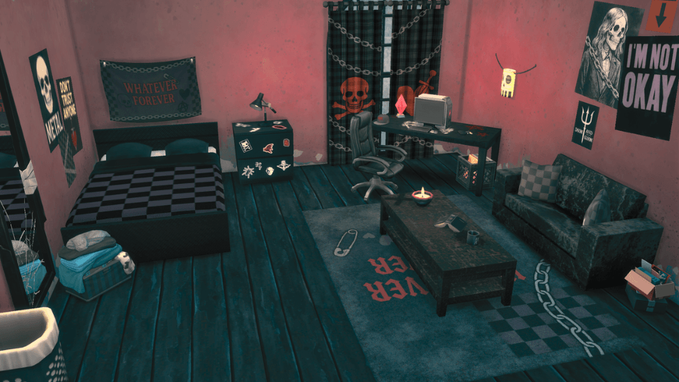 Goth Teen Room - Gallery - The Sims 4 Build / Buy - CurseForge