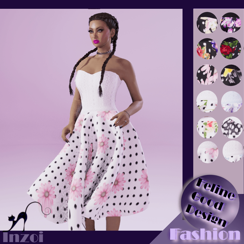 FGD BETTY formal Dress - floral - Gallery - inZOI Create a Zoi - CurseForge