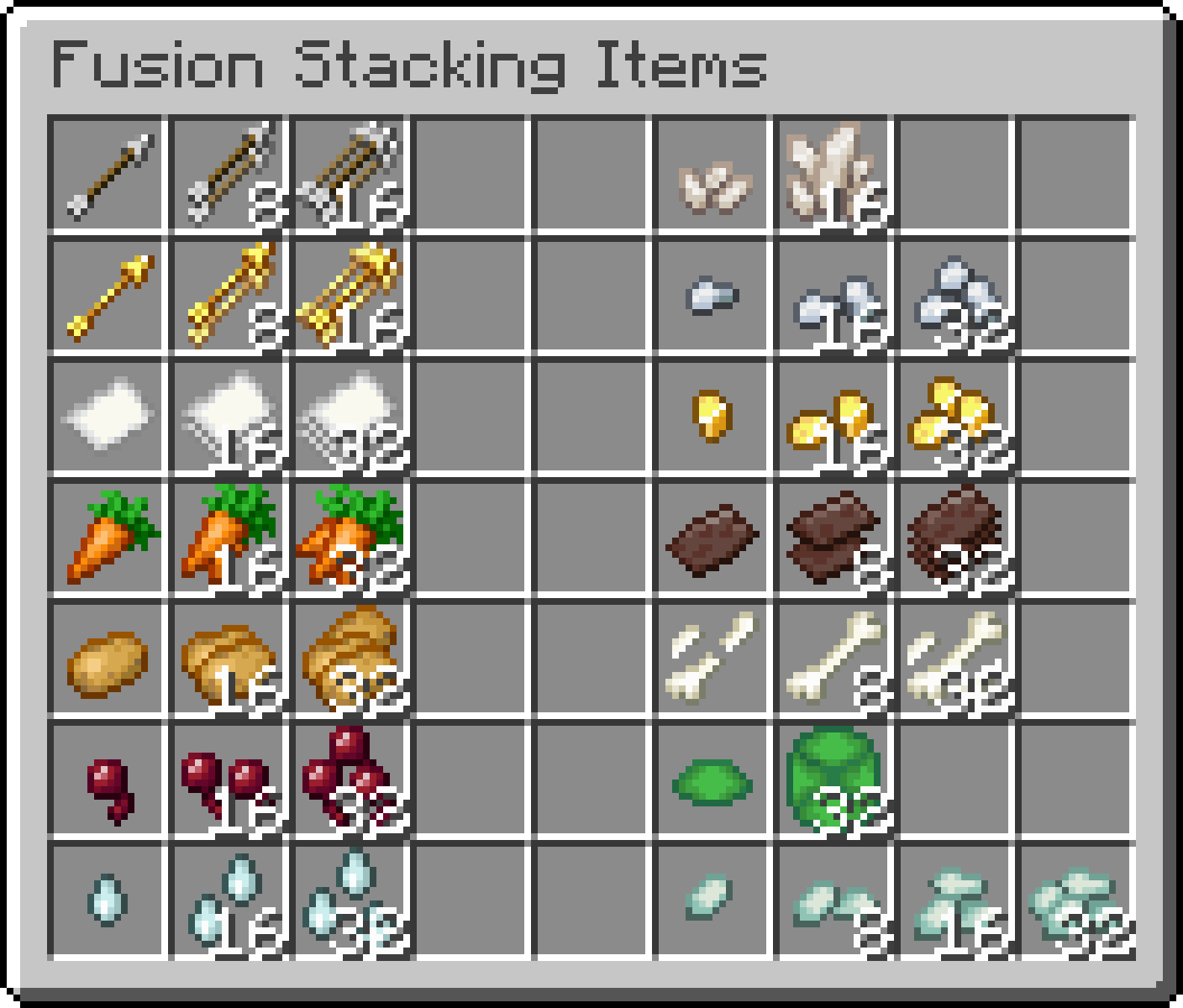 Fusion Stacking Items - Gallery - Minecraft Resource Packs - CurseForge