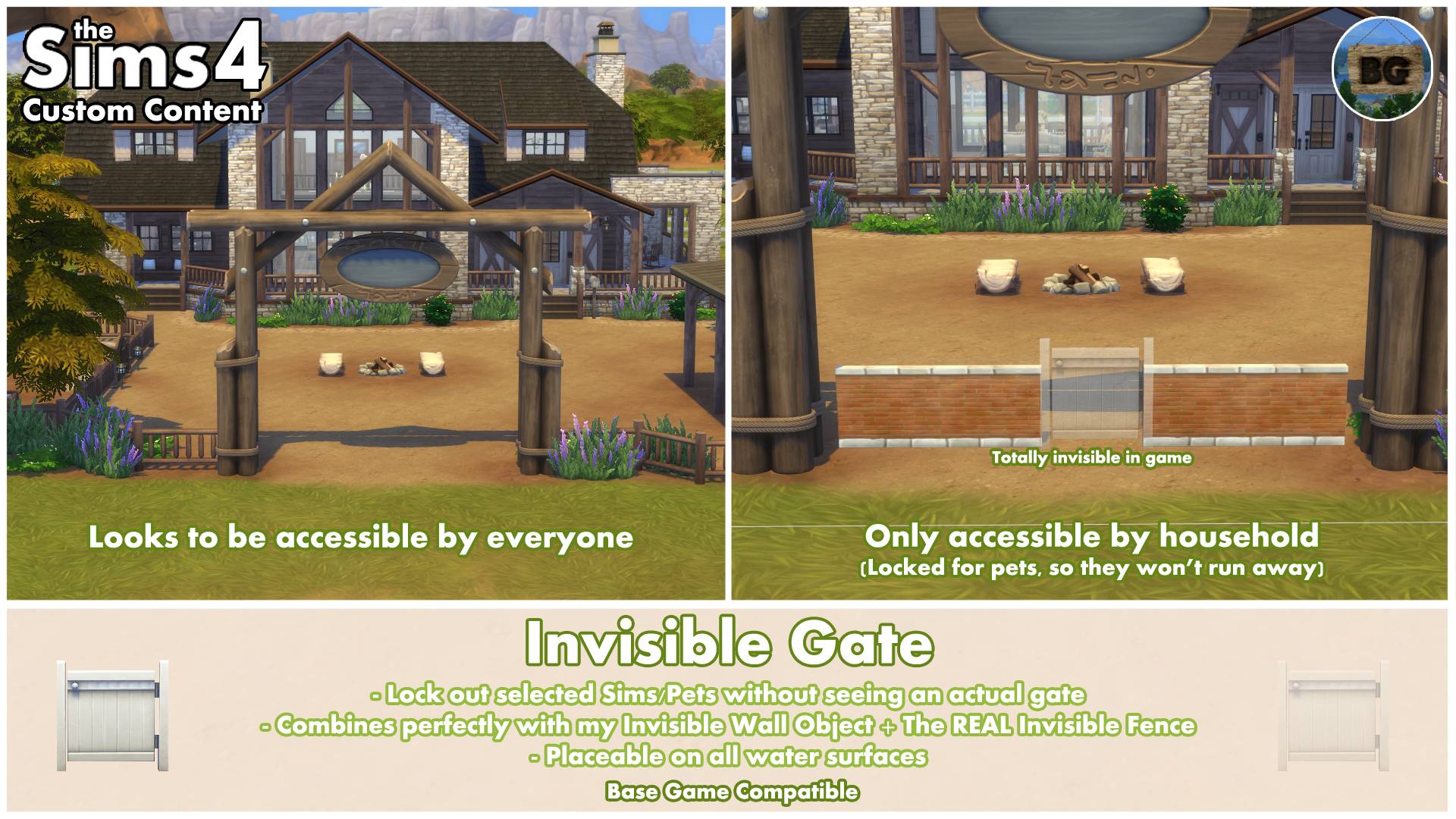 Invisible Gate ~ Fence - The Sims 4 Build / Buy - CurseForge