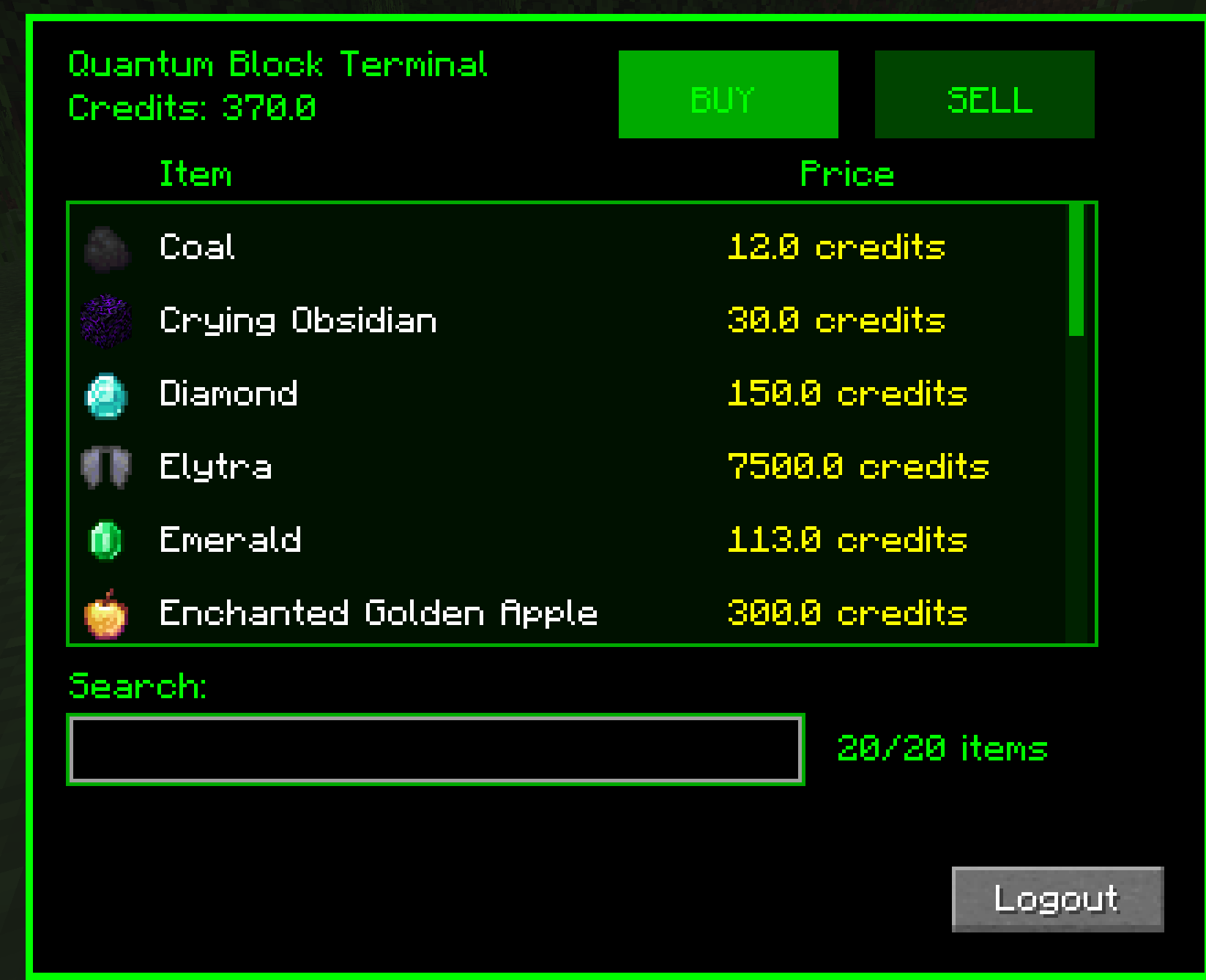 Quantum Block Bazaar Galactic Market Trade Terminal - Gallery - Minecraft Mods - CurseForge