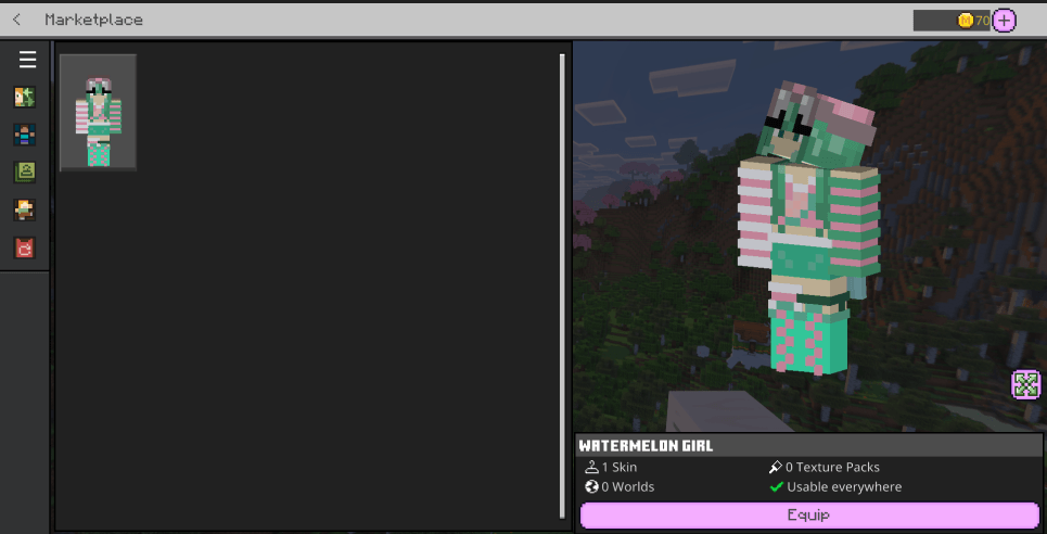 Watermelon Girl Skin - Gallery - Minecraft Bedrock Skins - CurseForge