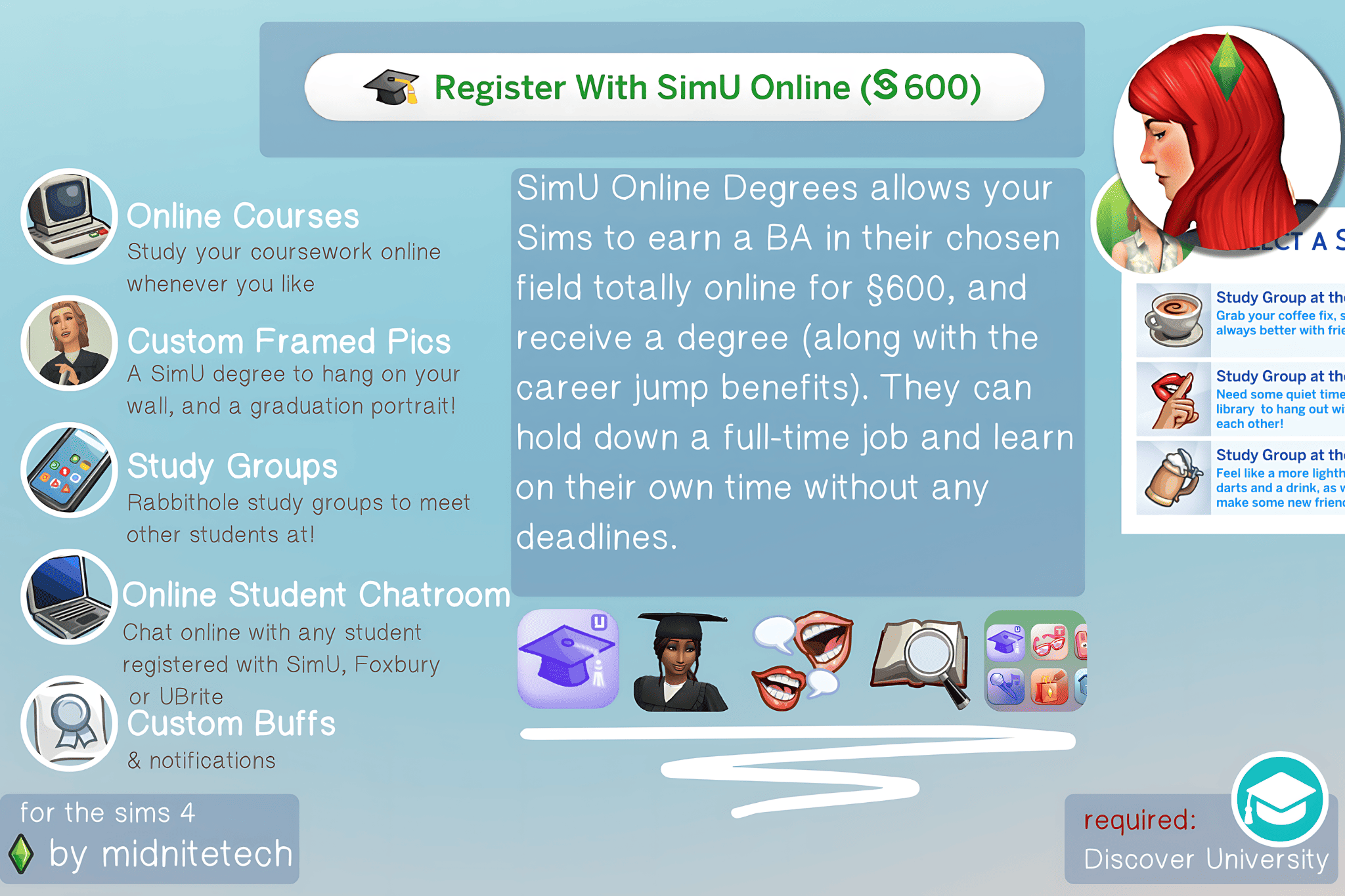SimU Online Degrees - Gallery - The Sims 4 Mods - CurseForge