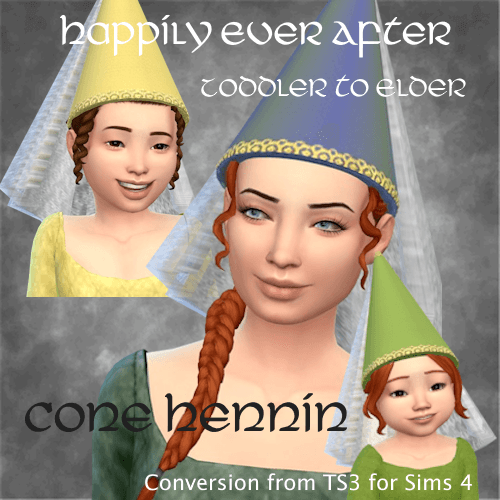 Happily Ever After: Medieval Cone Hennin for All Ages - The Sims 4 ...