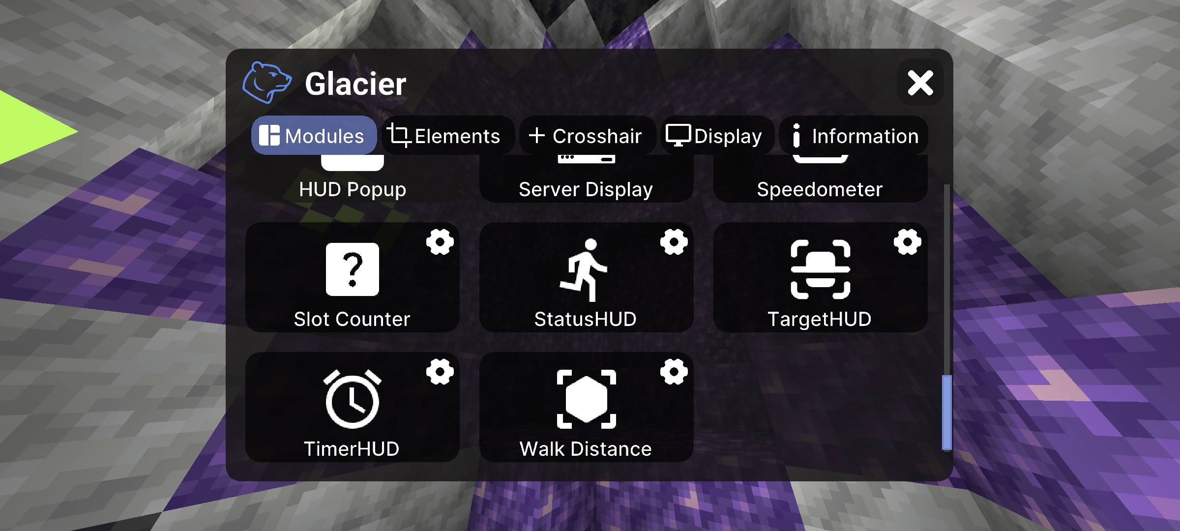 Glacier Client V5 - Gallery - Minecraft Bedrock Texture Packs - CurseForge