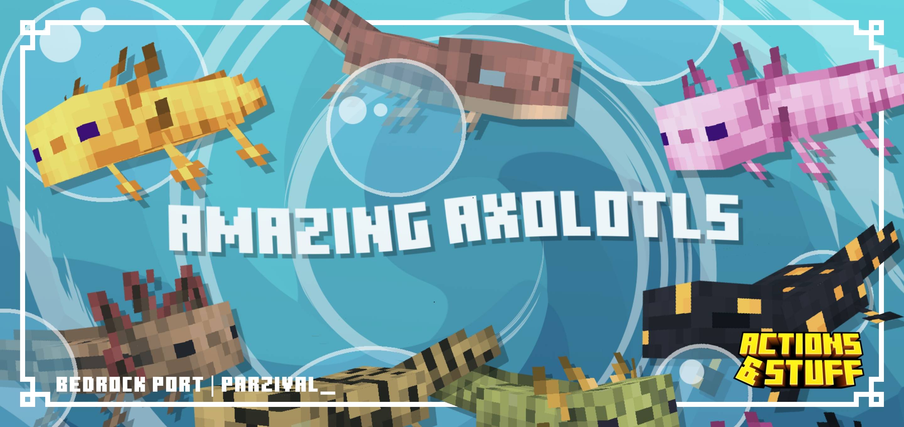 Amazing Axolotls - Minecraft Bedrock Texture Packs - CurseForge