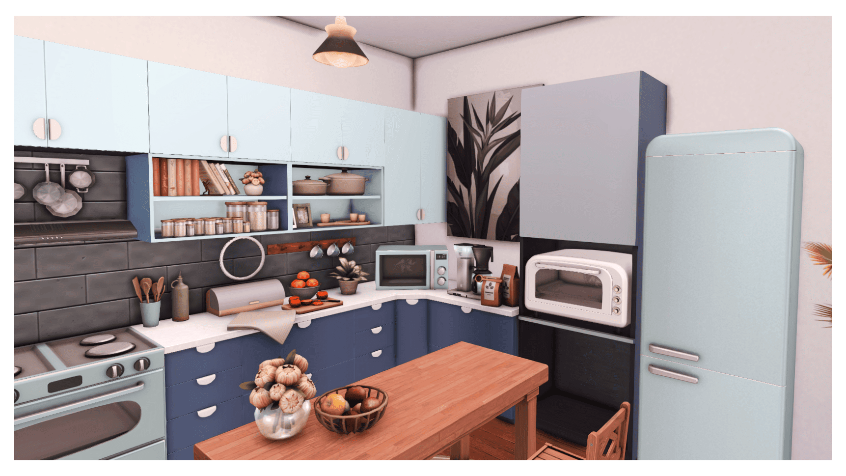 Millennial Blue Kitchen - Gallery - The Sims 4 Rooms / Lots - CurseForge