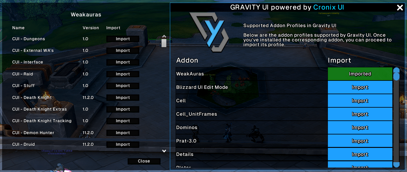 GravityUI - Gallery - World of Warcraft Addons - CurseForge