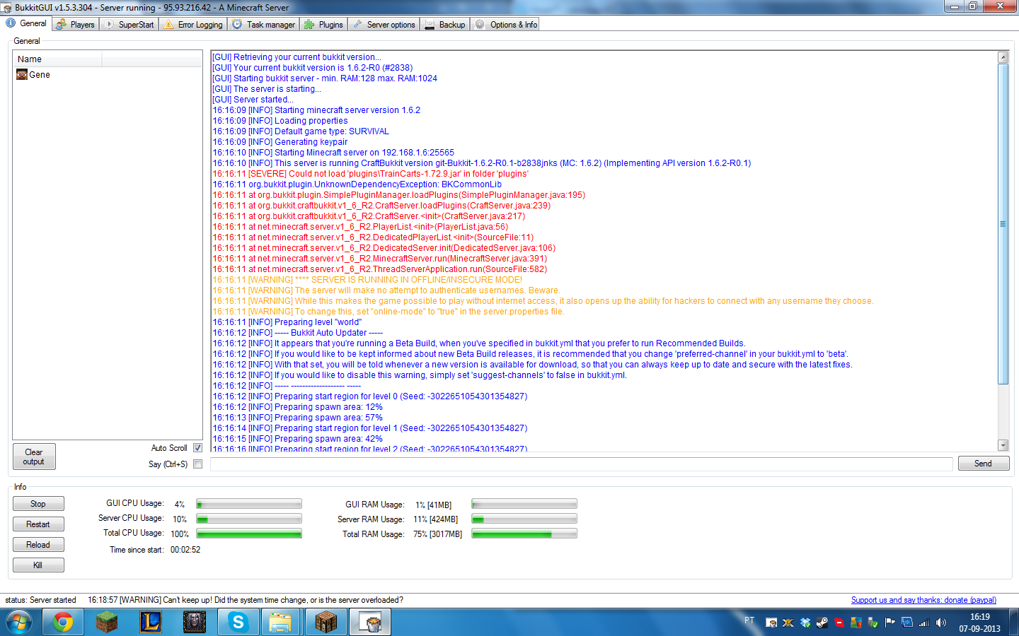 #182 Plugins Not Starting - Issues - TrainCarts - Bukkit Plugins - Projects - Bukkit