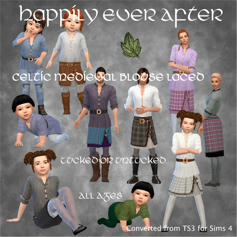 Happily Ever After - Celtic Medieval Blouse Laced for All Ages ...