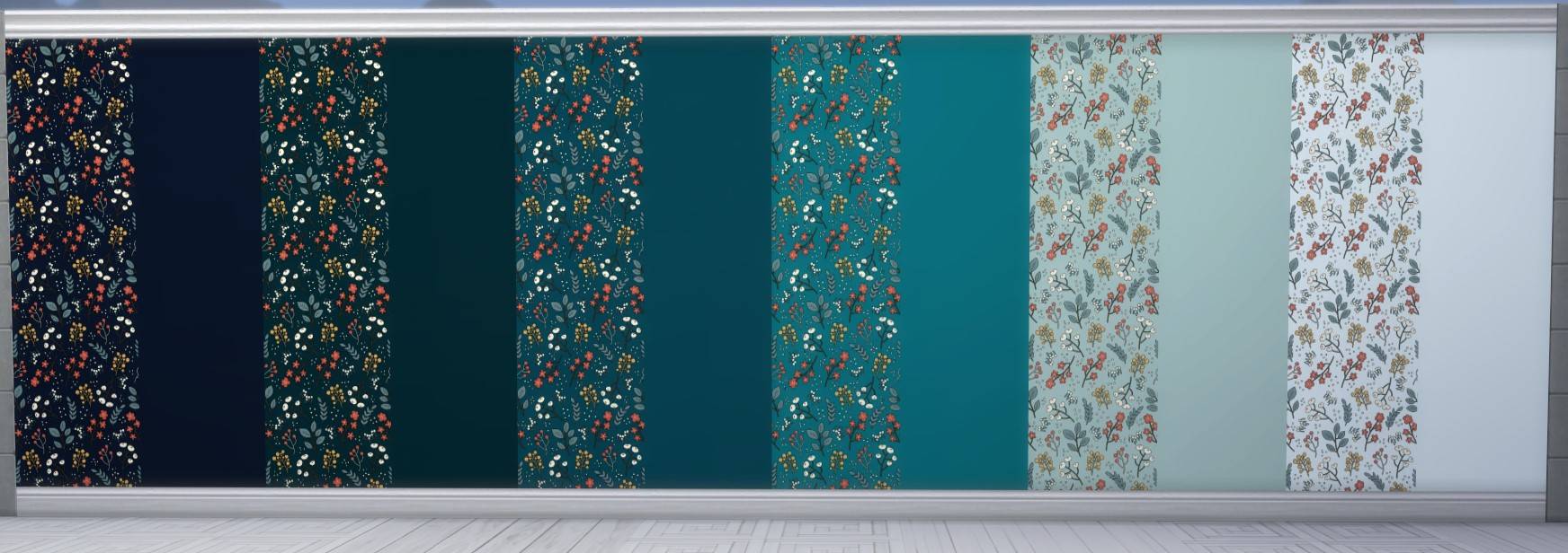 Wallpaper 2 - part 9- White wood colour trim - BG, Maxis Match - The ...