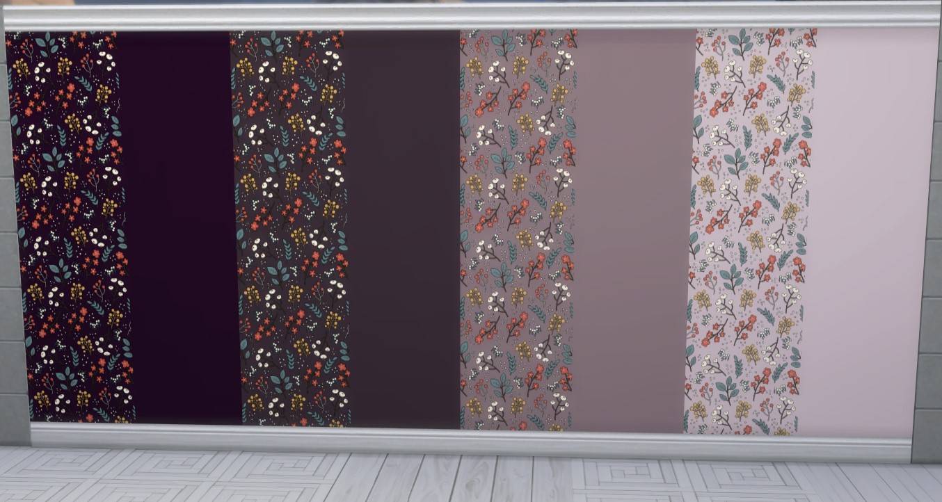 Wallpaper 2 - part 9- White wood colour trim - BG, Maxis Match - The ...