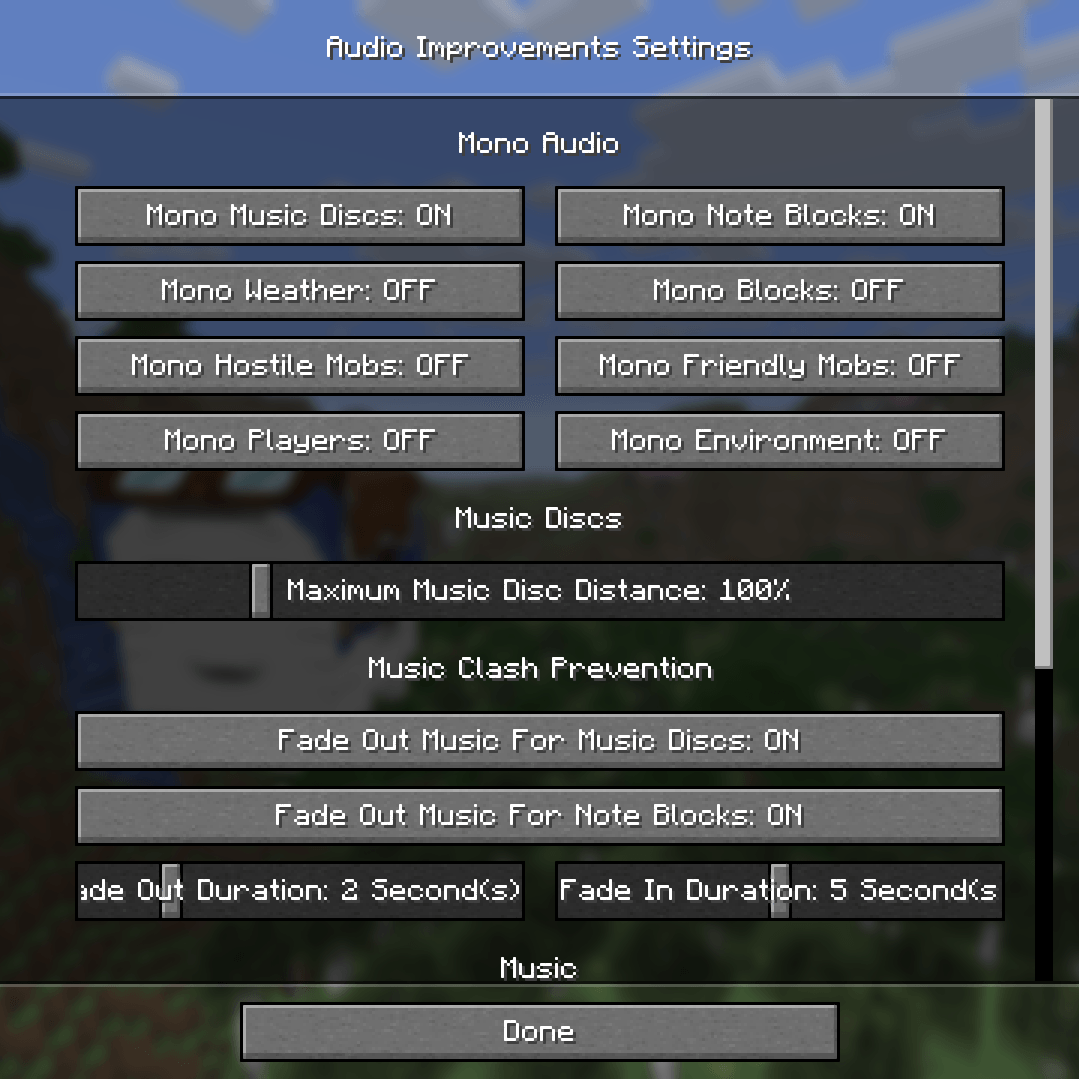 Audio Improvements - Minecraft Mods - CurseForge