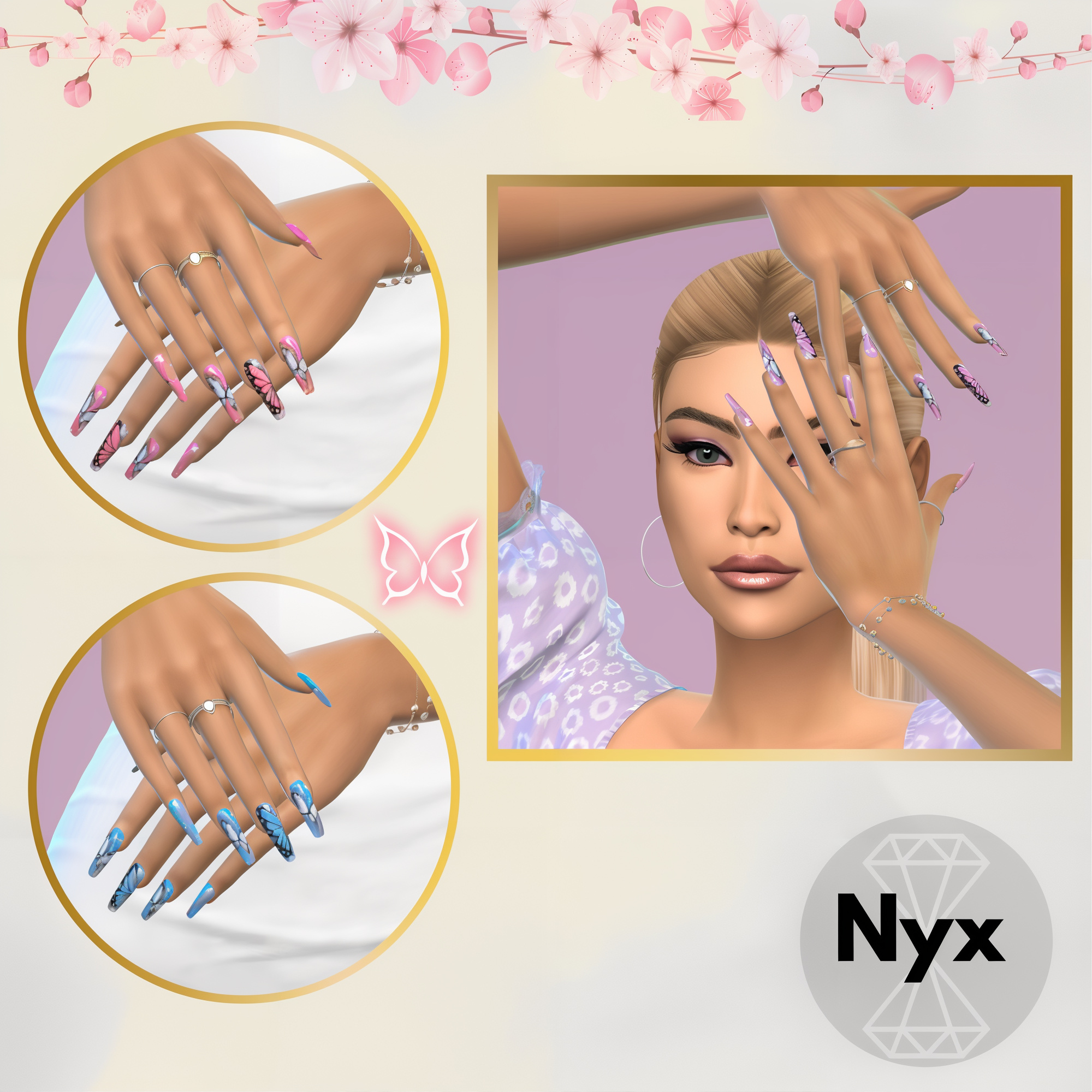 Spring nails set 67 - The Sims 4 Create a Sim - CurseForge