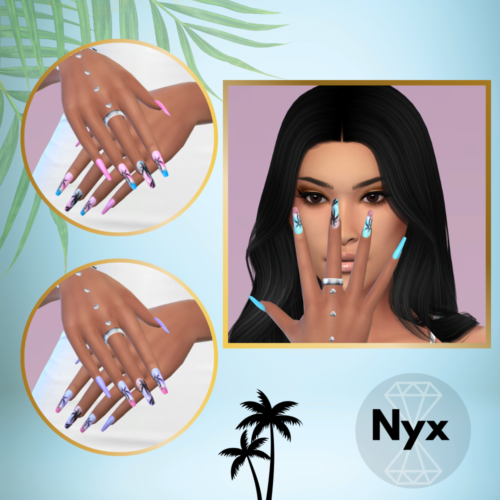 Summer nails set 68 - The Sims 4 Create a Sim - CurseForge